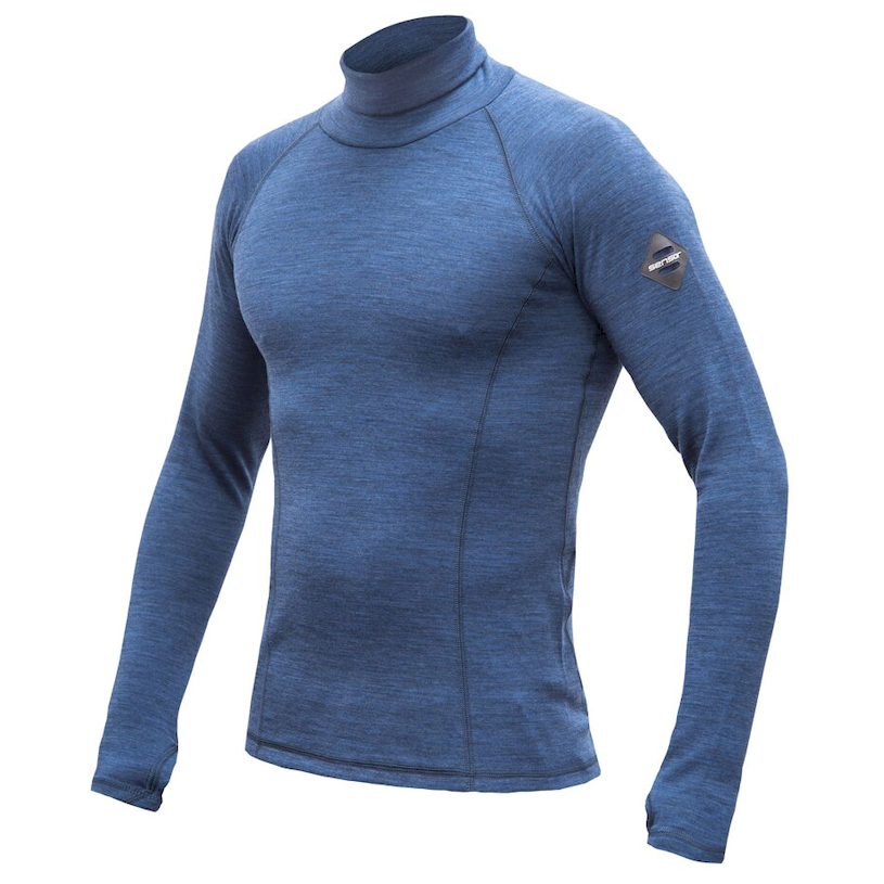 T-shirt fonctionnel homme Sensor Merino Bold Roll Neck à manches ...