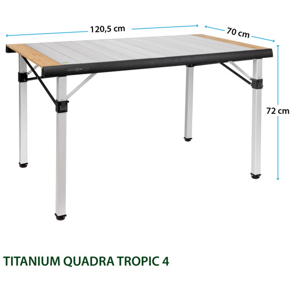 Table Brunner Quadra Tropic Adjustar 4 | 4camping.fr