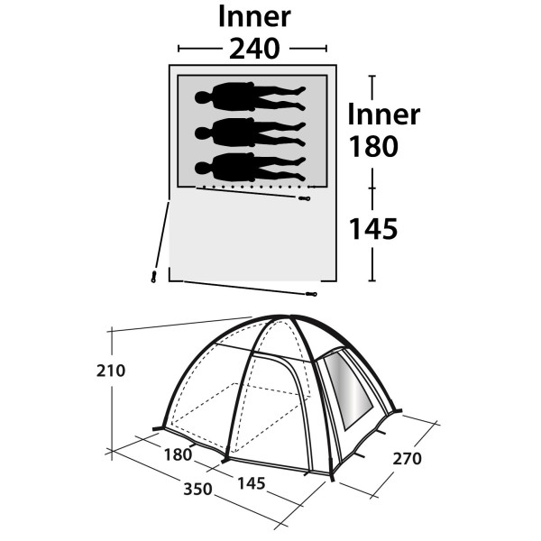 Tente Outwell Arizona 300 (2019) | 4camping.fr